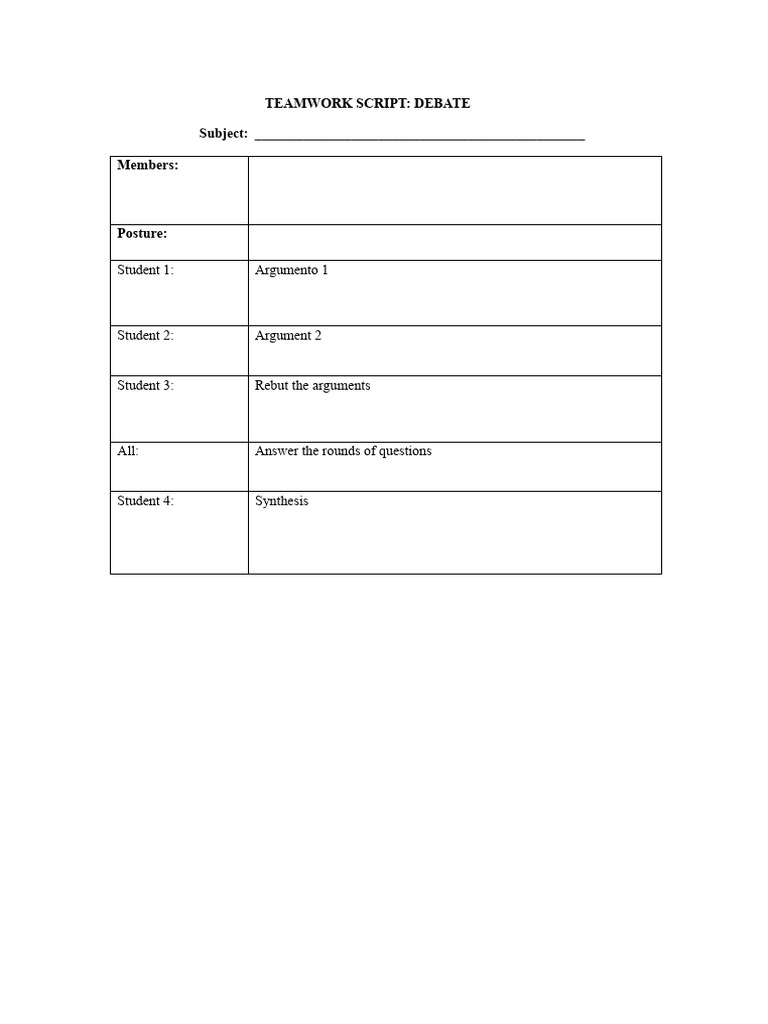Working Script - Debate | PDF