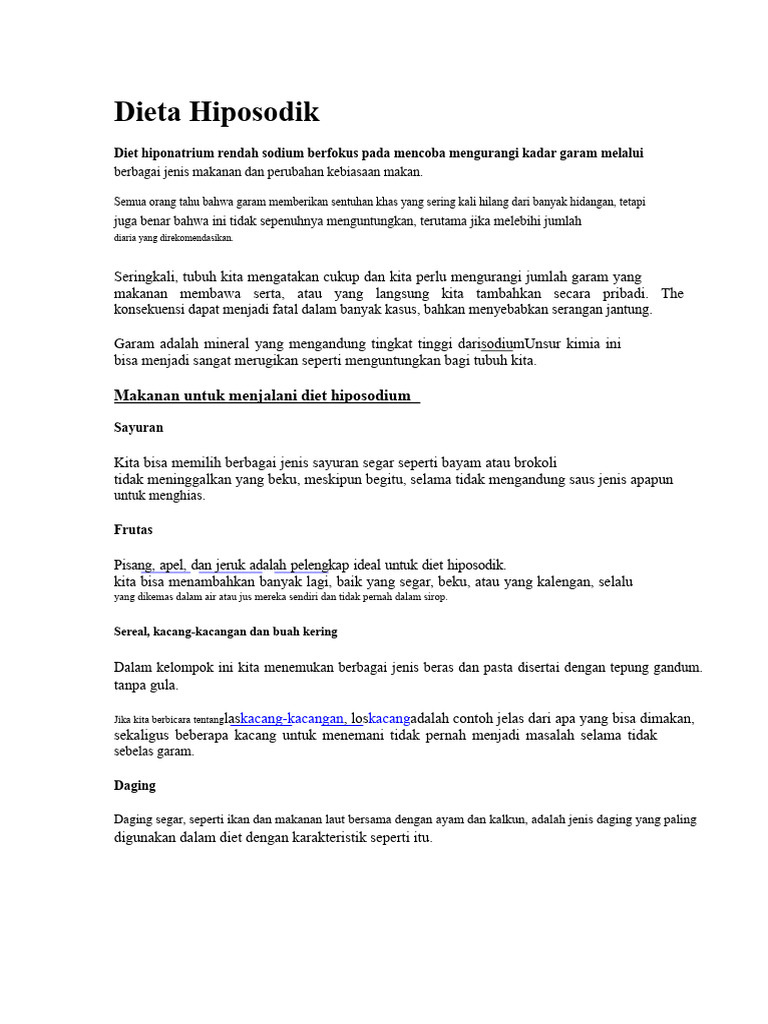 Dieta Hiposodium.docx | PDF