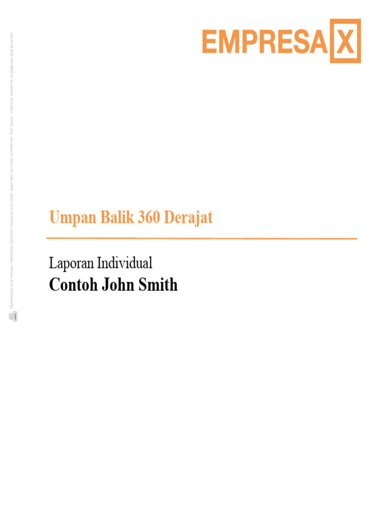 Umpan Balik 360 Derajat Contoh Laporan Model | PDF