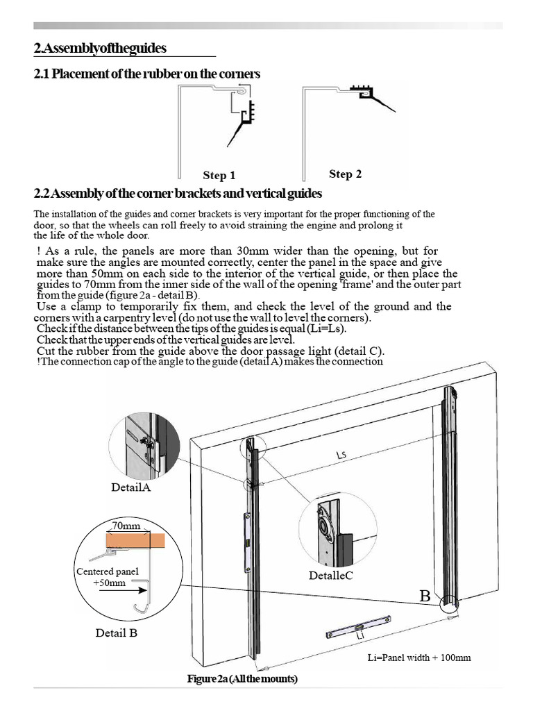 Instructions For Assembling Sectional Door | PDF | Door | Elevator