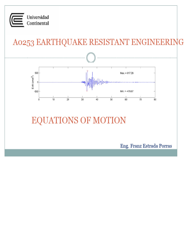 equation of motion in earthquake-resistant engineering | PDF | Beam (Structure) | Force