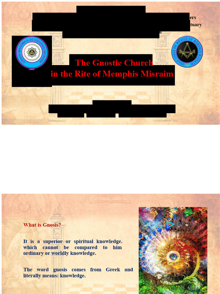 The Gnostic Church in The Rite of Memphis Misraïm - VM Christian Parra ...