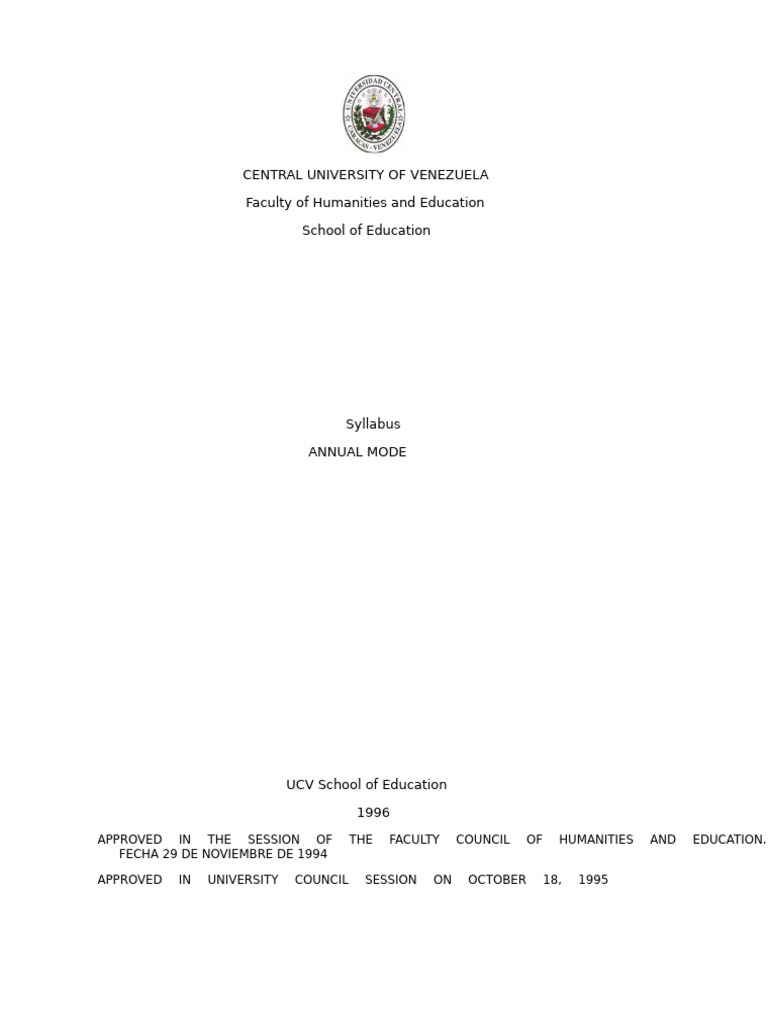 Annual Curriculum Plan Ucv Education Pdf Curriculum Preschool
