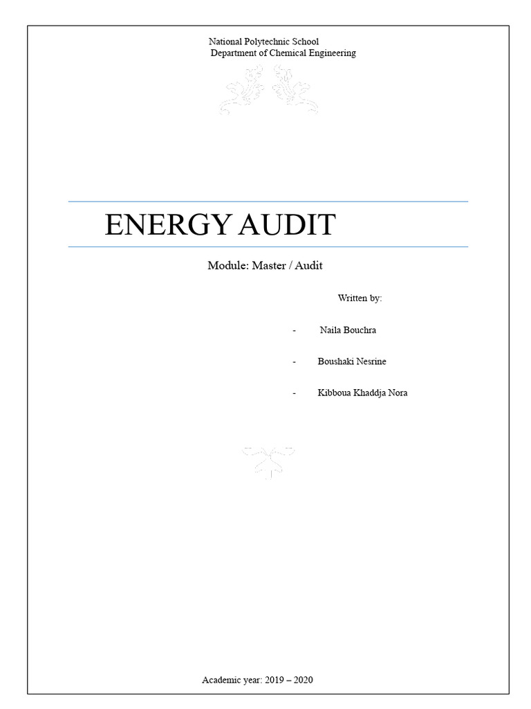 presentation (energy audit) | PDF | Energy Conservation | Building Insulation