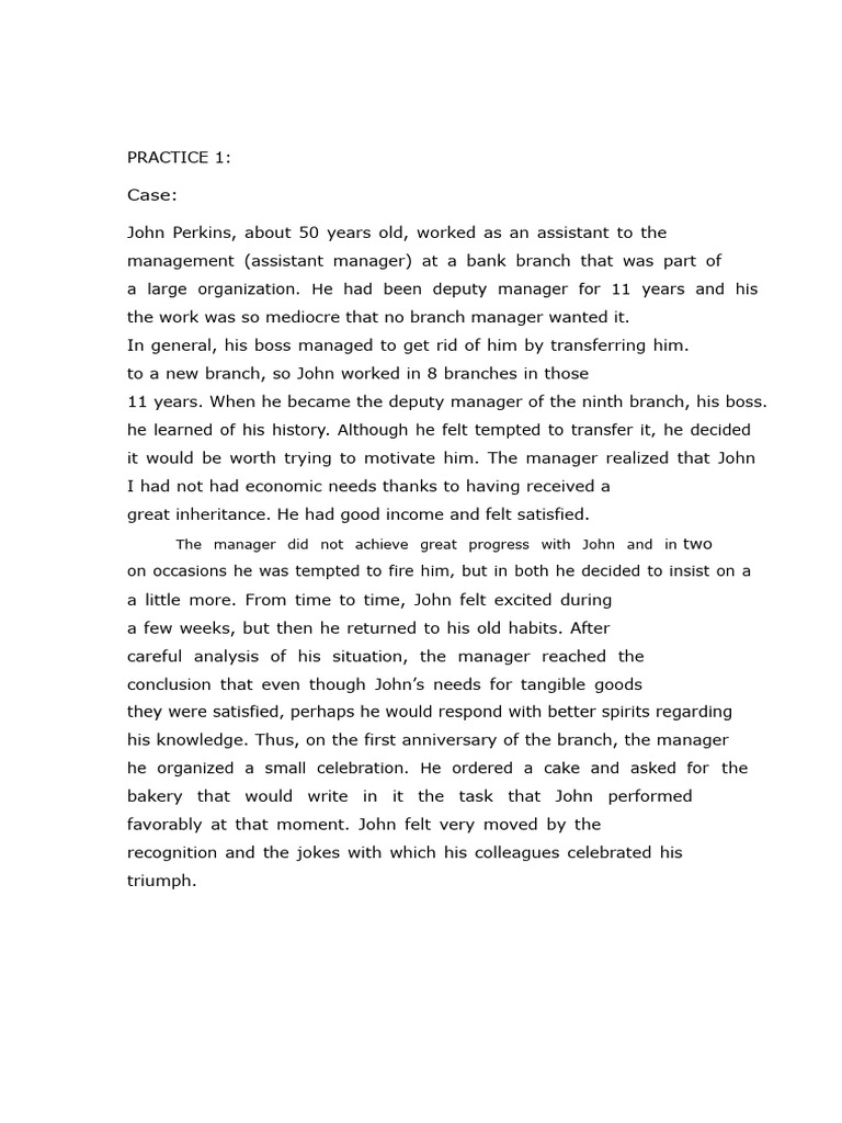 Motivating Mediocre Employees in Banking | PDF | Applied Psychology ...