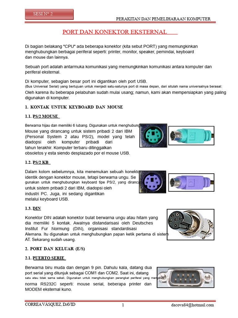 SESI 2 PORT DAN KONEKTOR EKSTERNAL | PDF