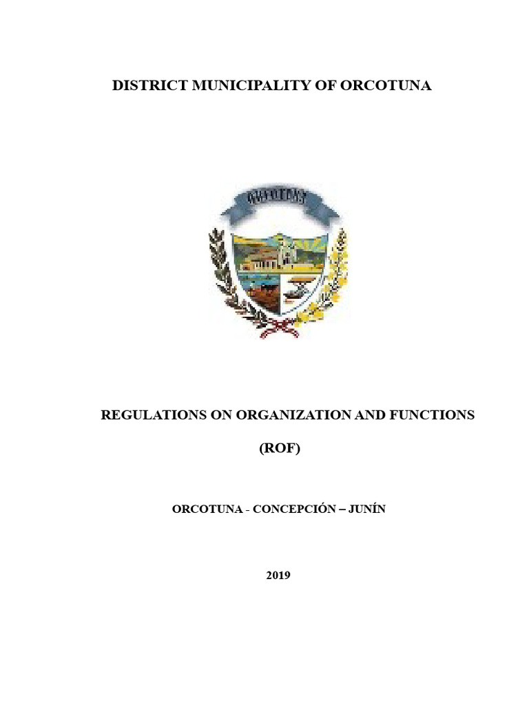 Rof Orcotuna Final Modified | PDF | Sanitation | Regulatory Compliance