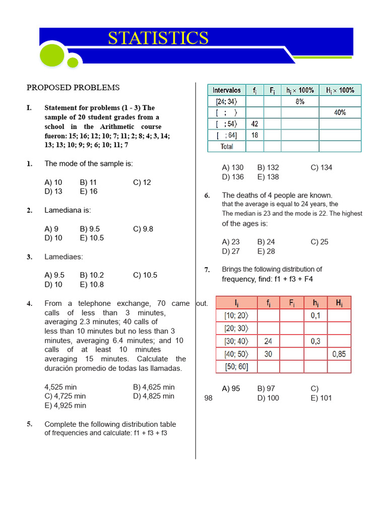 STATISTICS 2 | PDF | Mode (Statistics) | Statistics