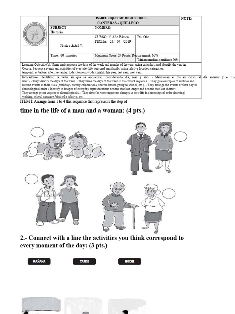 History Lesson Plan for 1st Grade | PDF