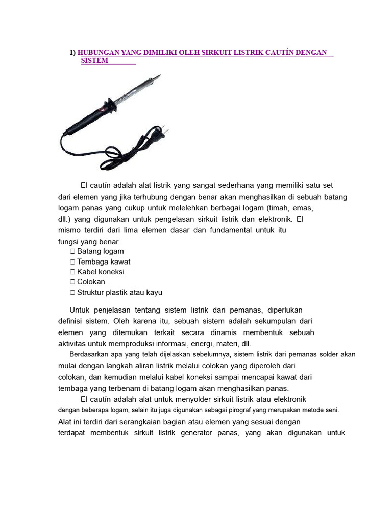 Hubungan Sirkuit Listrik Cautín | PDF
