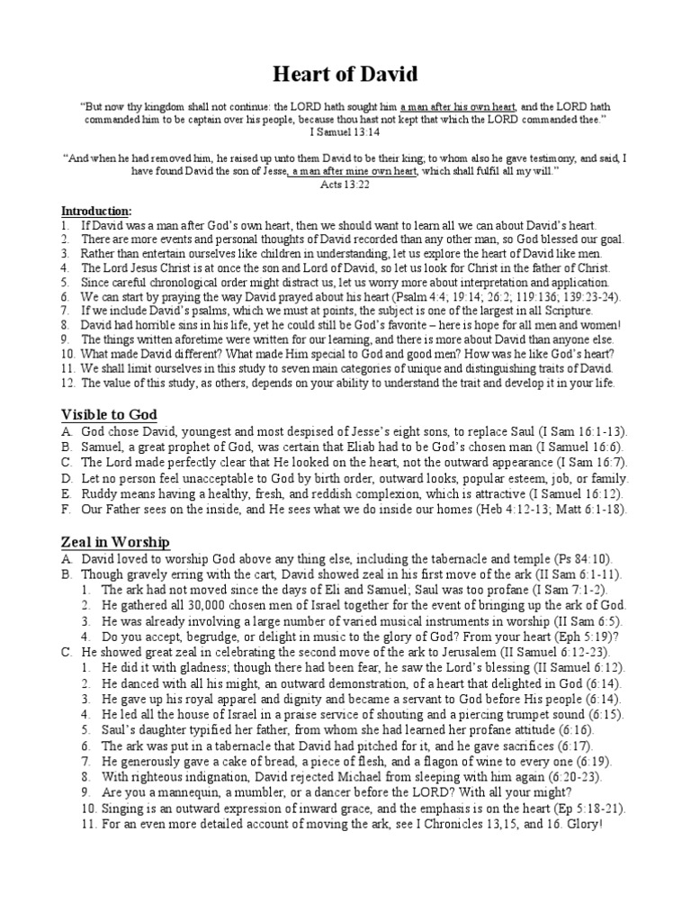 The Heart of David: Exploring the Traits that Made Him a Man After God ...