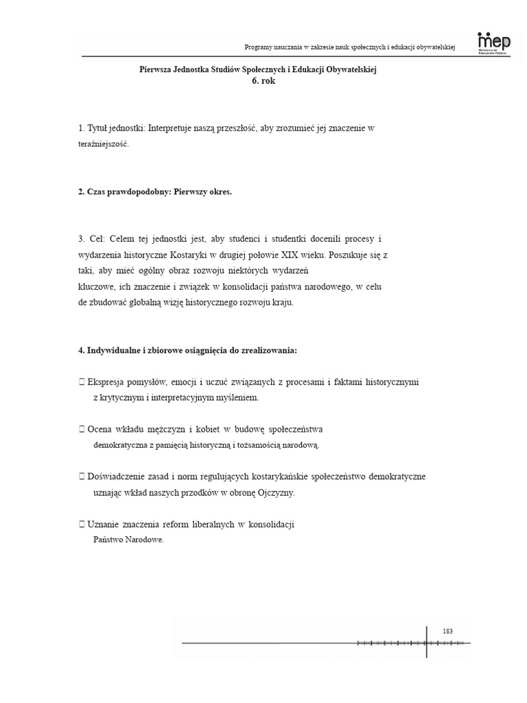 Program Nauczania Społecznego, MEP 6. Klasy PDF | PDF
