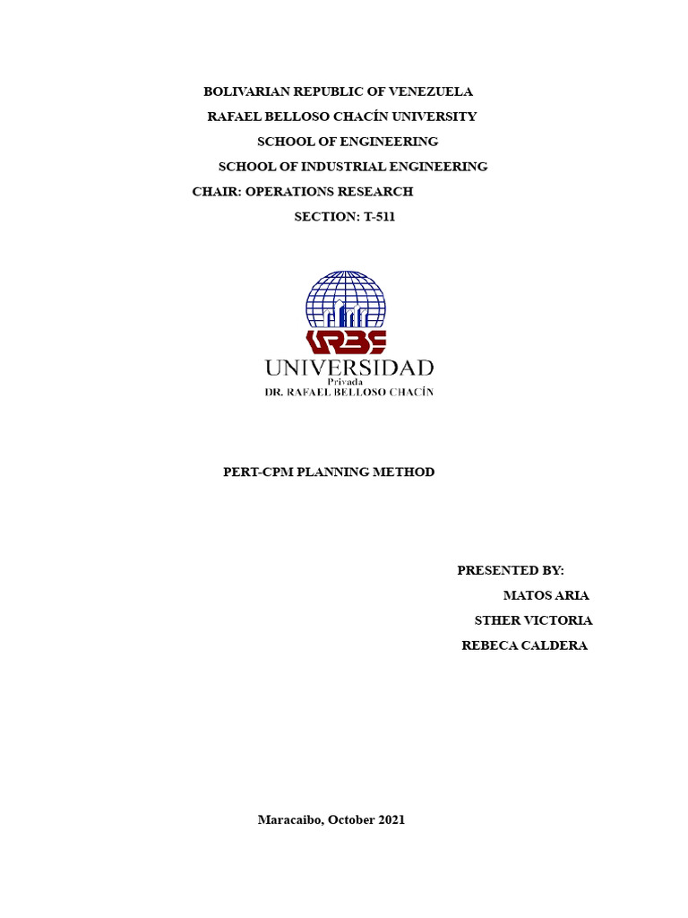PERT-CPM method report | PDF | Applied Mathematics