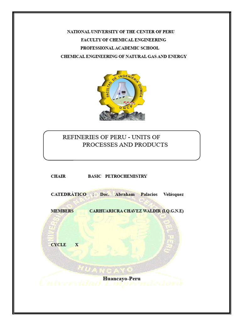 Refineries of Peru Corrected | PDF | Oil Refinery | Gasoline