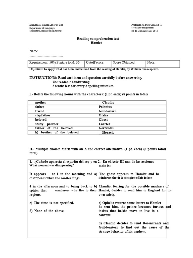 Hamlet 2 Half | PDF | Hamlet