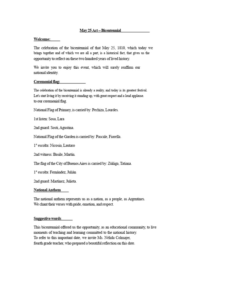 May 25th Act - Glosses | PDF