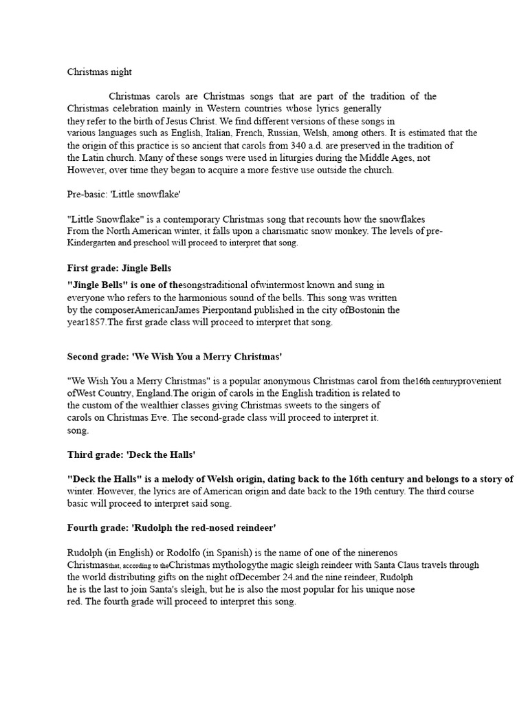 Christmas Carol Script | PDF | Christmas | Christmas Carols