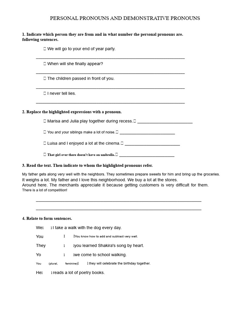 Pronouns - 4th Grade | PDF | Grammatical Gender | Pronoun