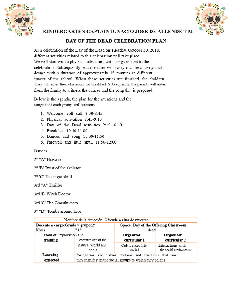 Day of The Dead Plan | PDF
