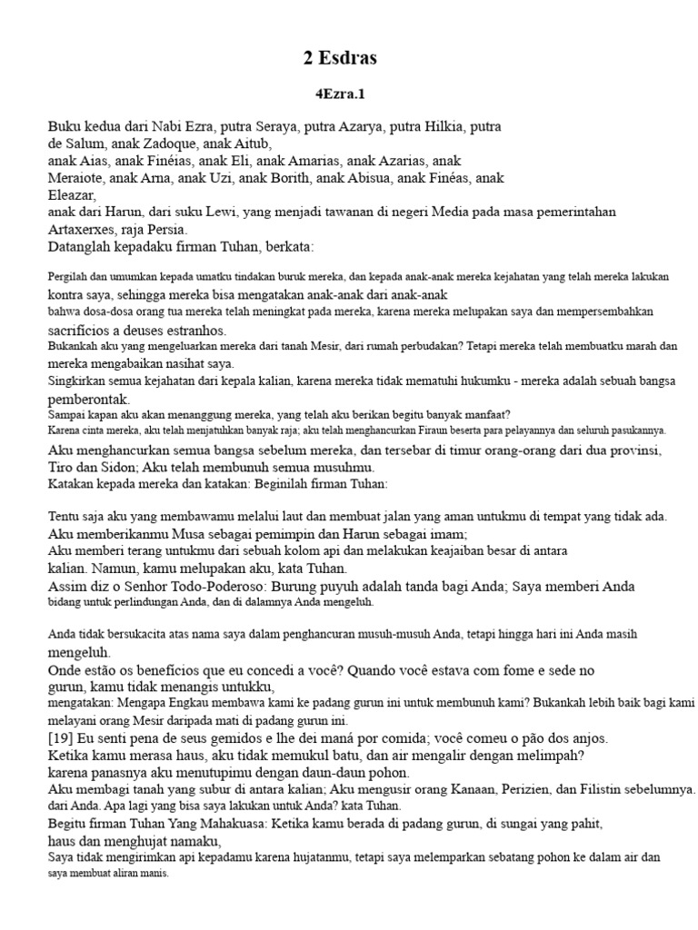 2 Esdras 4 Esdras | PDF