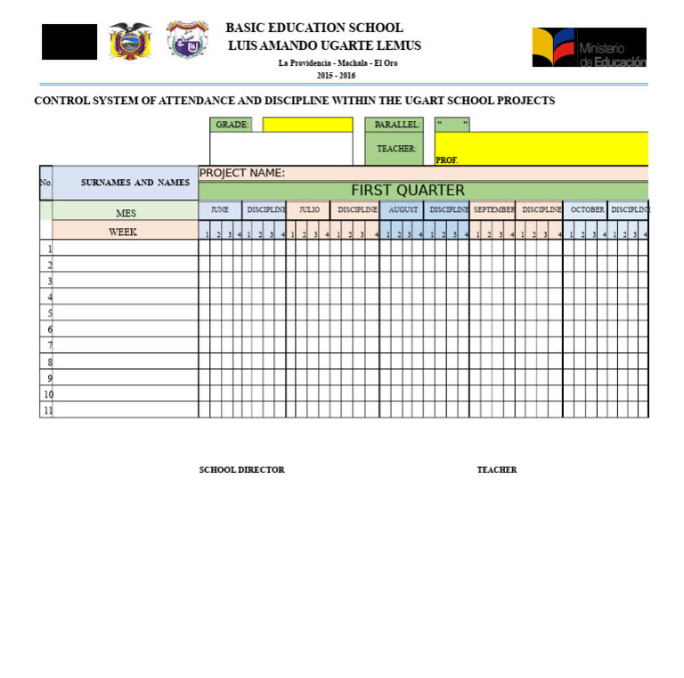 Matrix For Controlling Attendance and Discipline in Projects | PDF
