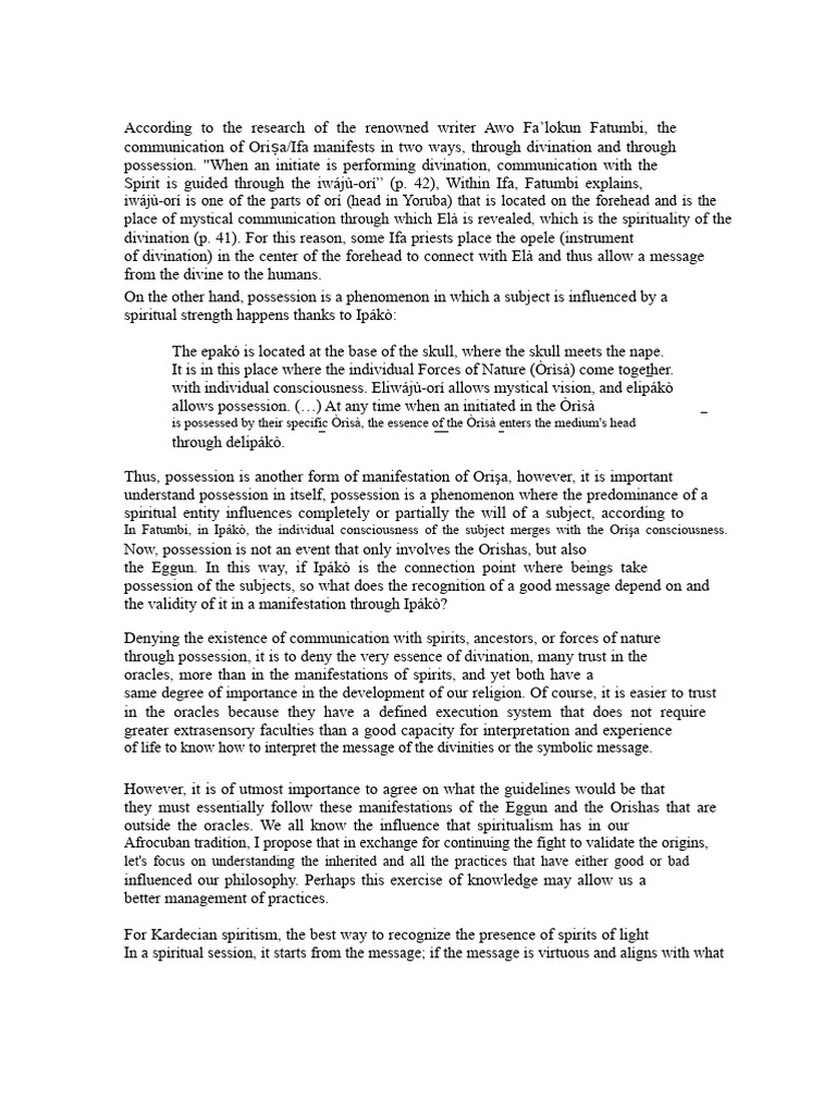 Ipako and The Possession | PDF | Consciousness | Spirituality