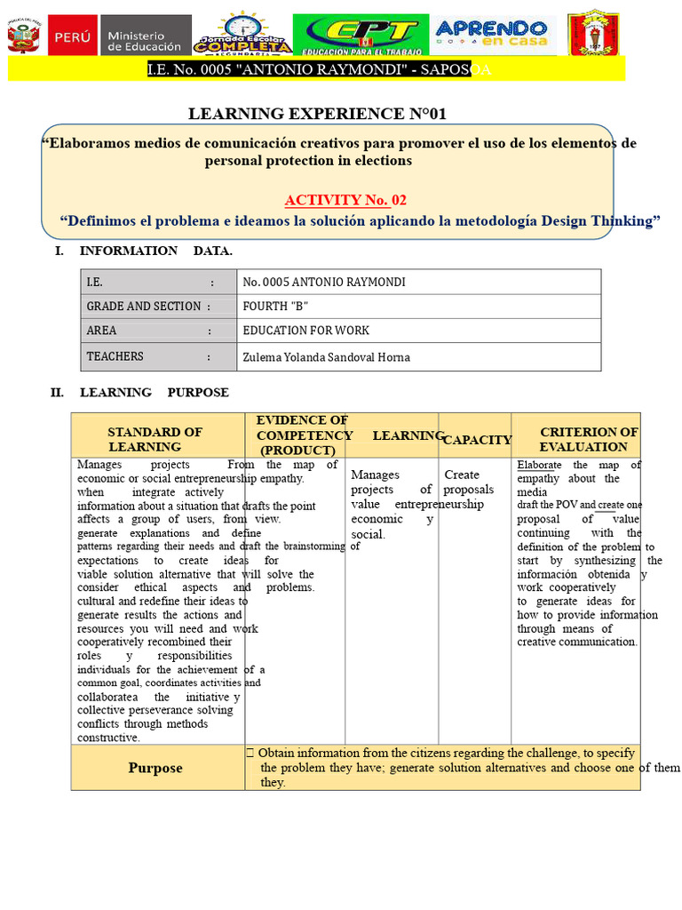 EdA1 Activity2 - EPT | PDF | Empathy | Design Thinking