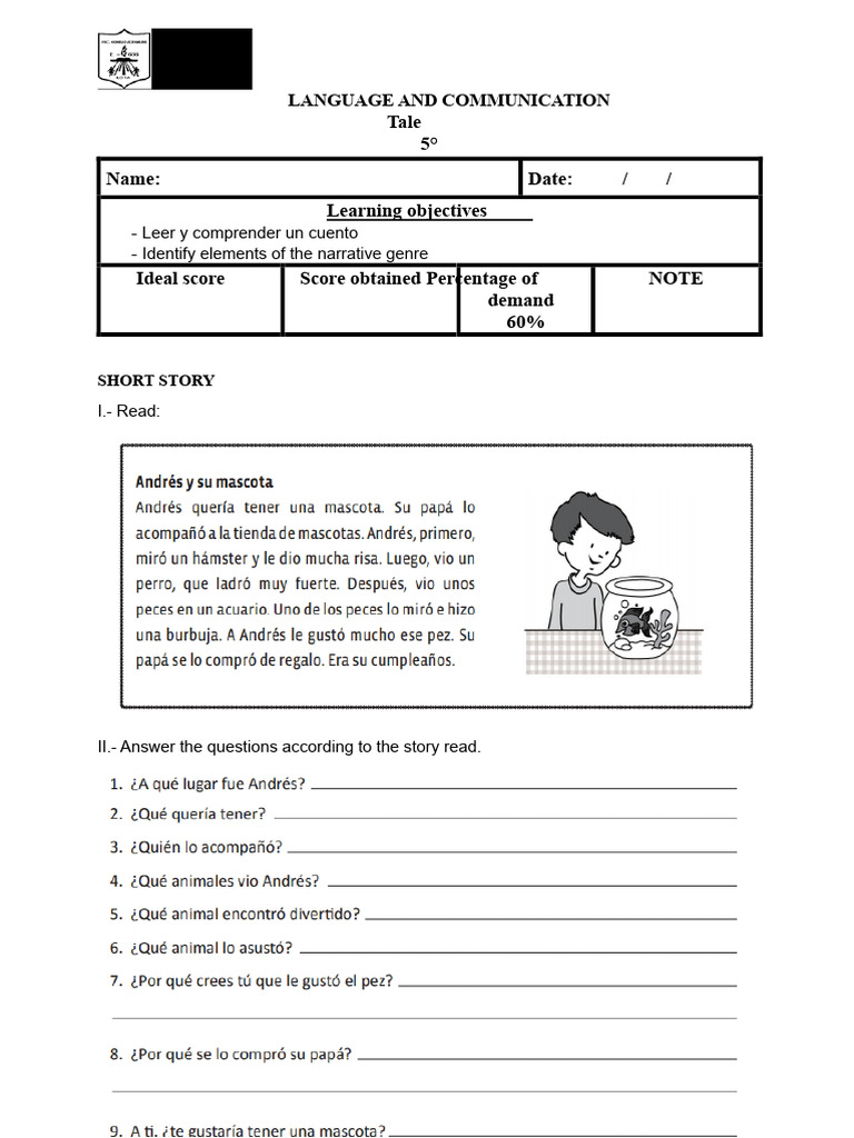 3 short stories 5th grade | PDF
