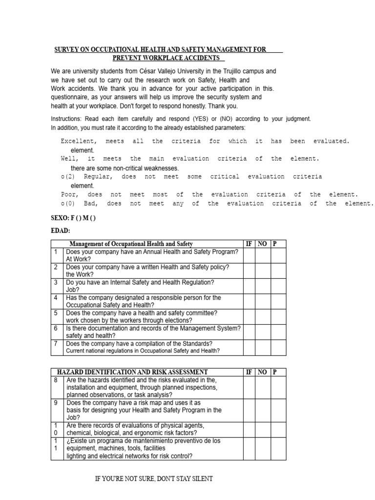 Survey On Safety and Occupational Health Management To Prevent ...