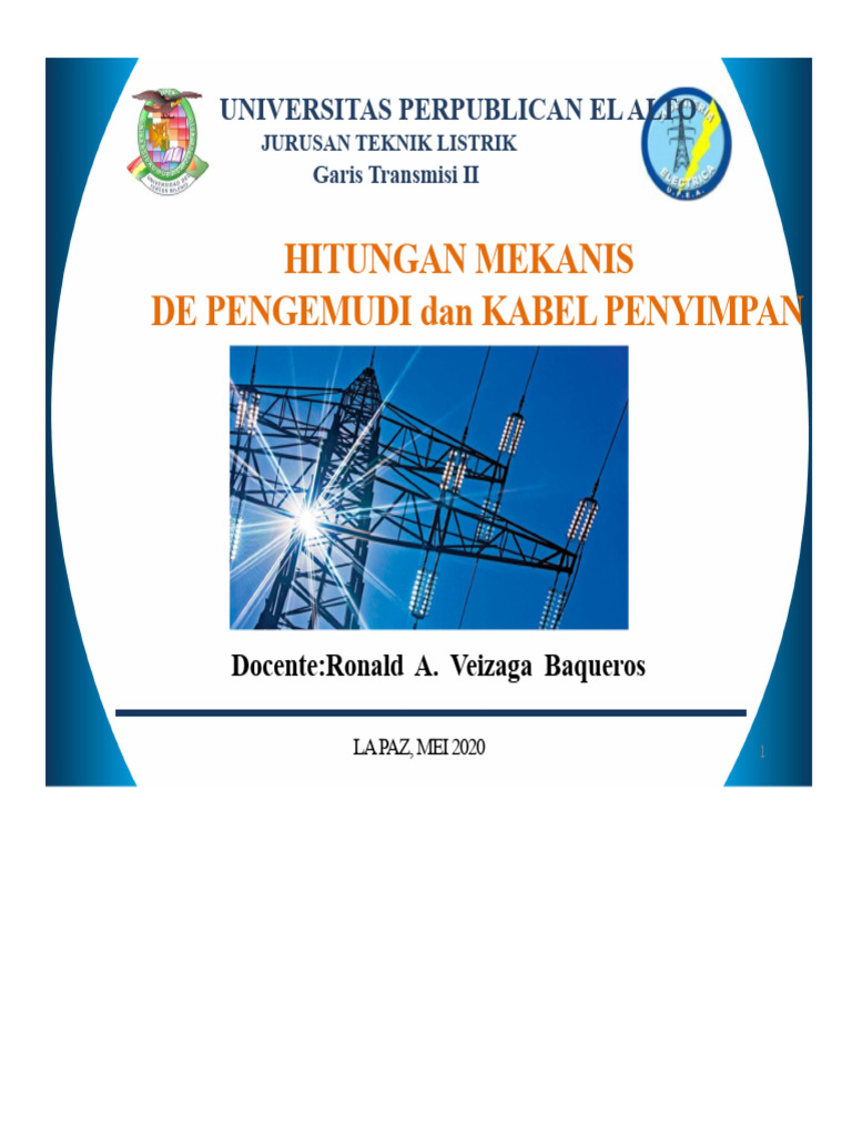 Perhitungan Mekanis Konduktor Listrik | PDF