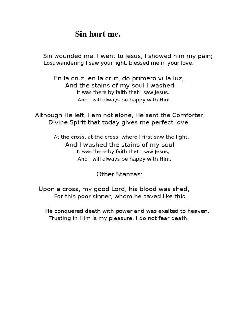 The Sin Hurt Me | PDF