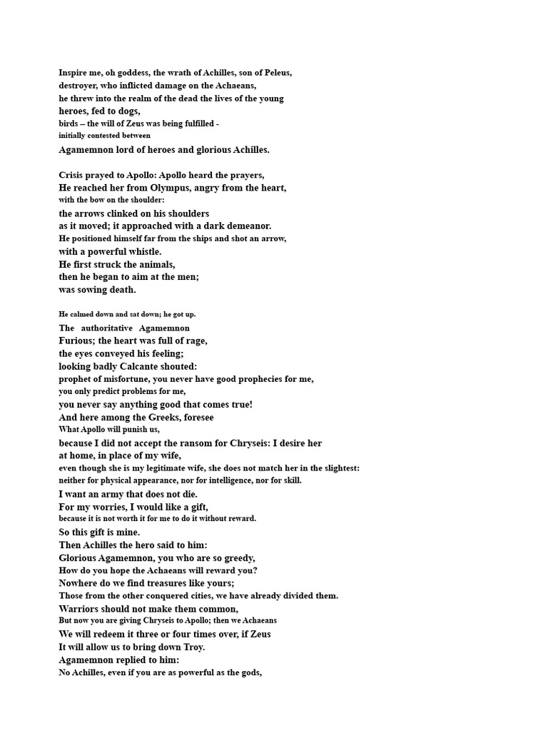 Achilles, son of Peleus, is a central character in Homer's Iliad, known ...