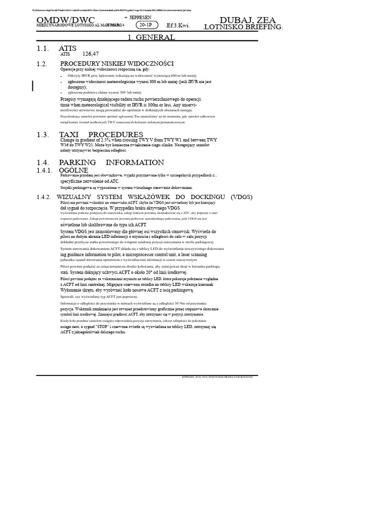Wykresy OMDW Jeppesen | PDF