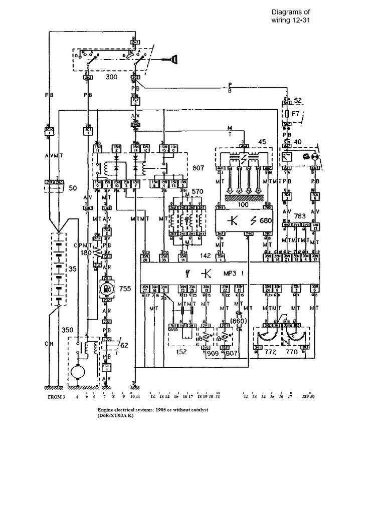 Wiring Diagrams for Engine Systems | PDF | Electrical Connector | Switch