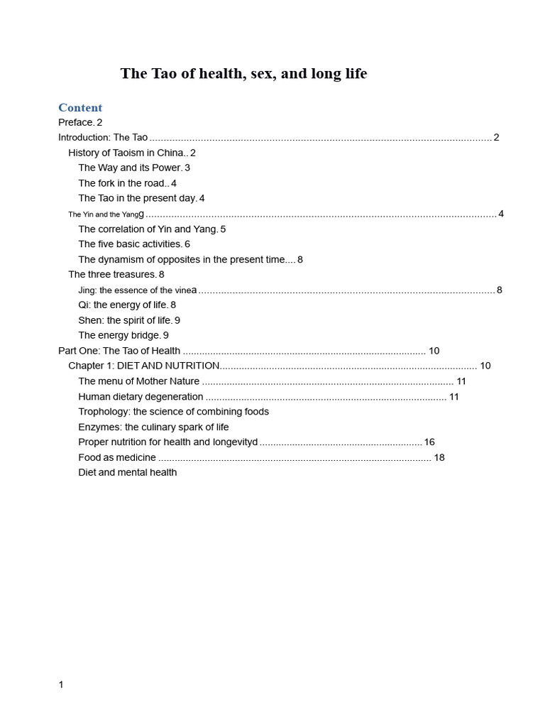 The Tao of Health | PDF | Digestion | Soul