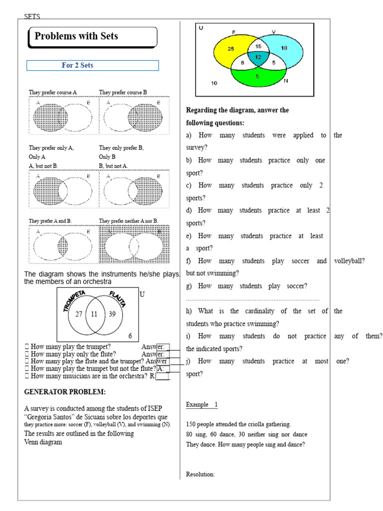 Set Theory Problems and Solutions | PDF