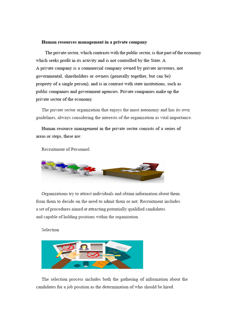 Human Resources Management in Private Companies | PDF | Human Resources ...