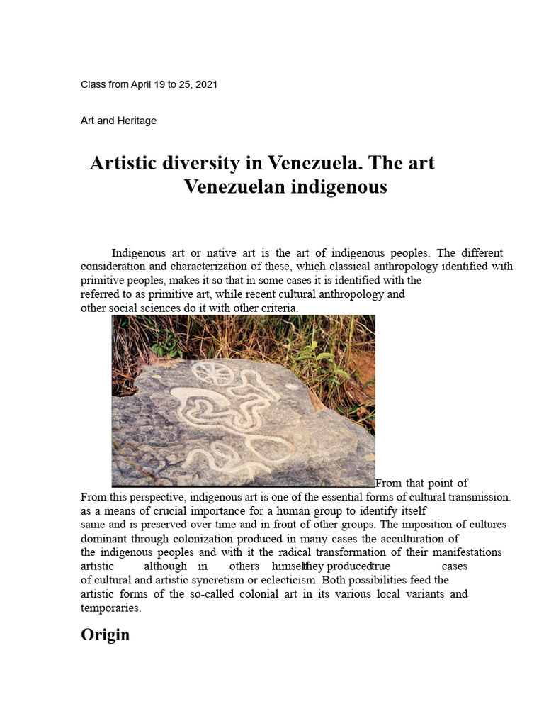 Venezuelan Indigenous Art Overview | PDF | Venezuela | Sculpture