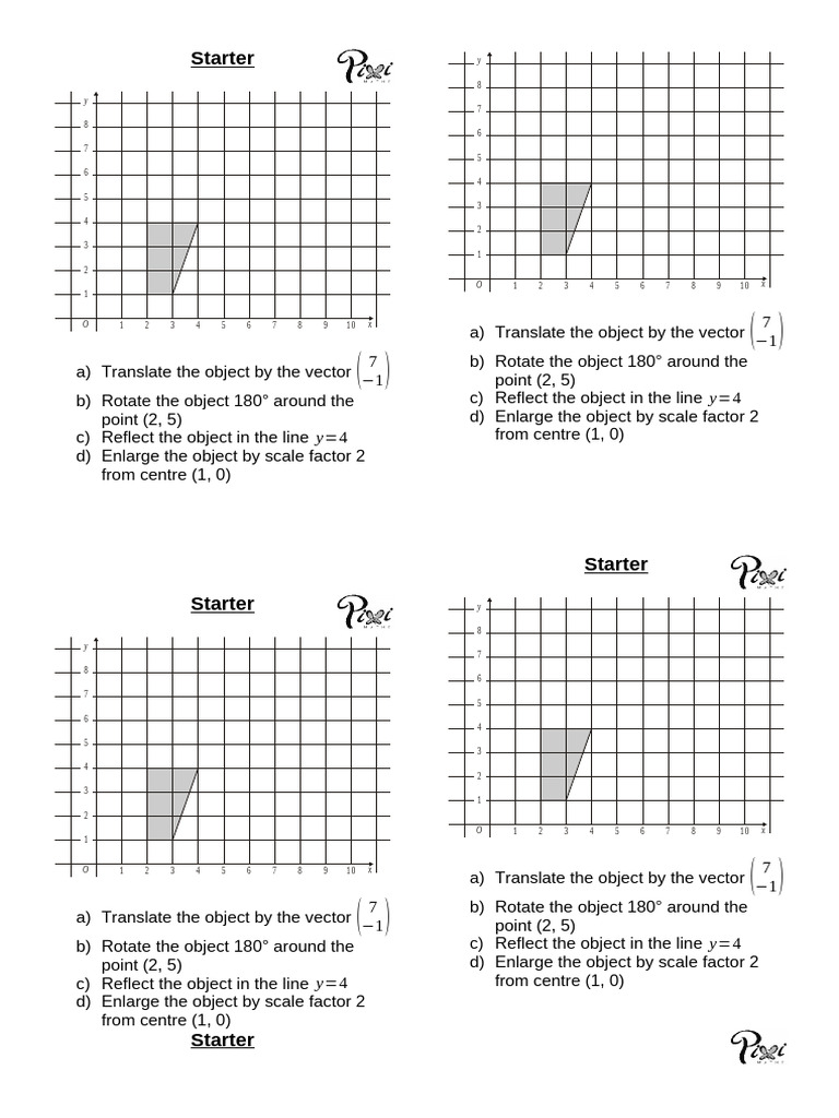 Describing Transformations Starter | PDF | Geometry | Linear Algebra