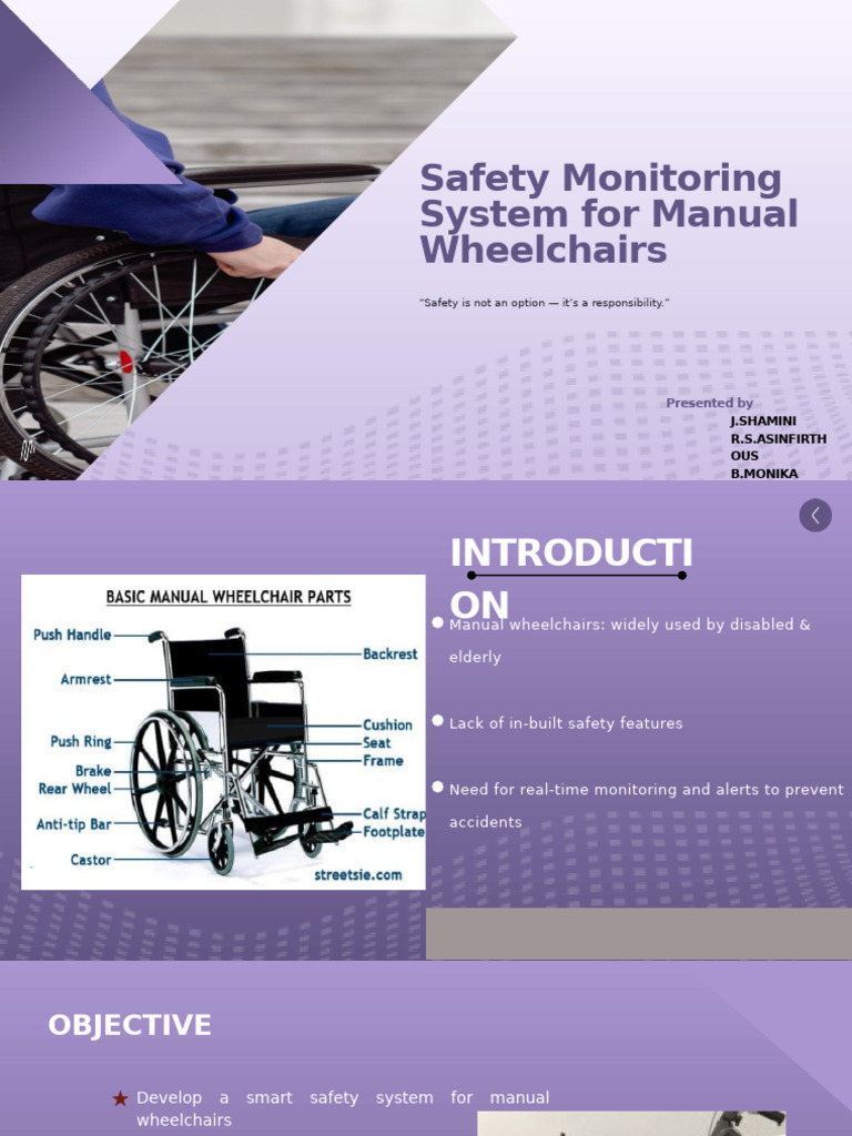 Smart Safety System for Manual Wheelchairs | PDF | Wheelchair | Sensor