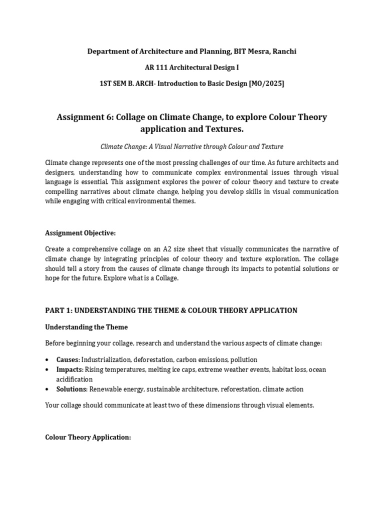 Climate Change Assignment | PDF | Climate Change | Color
