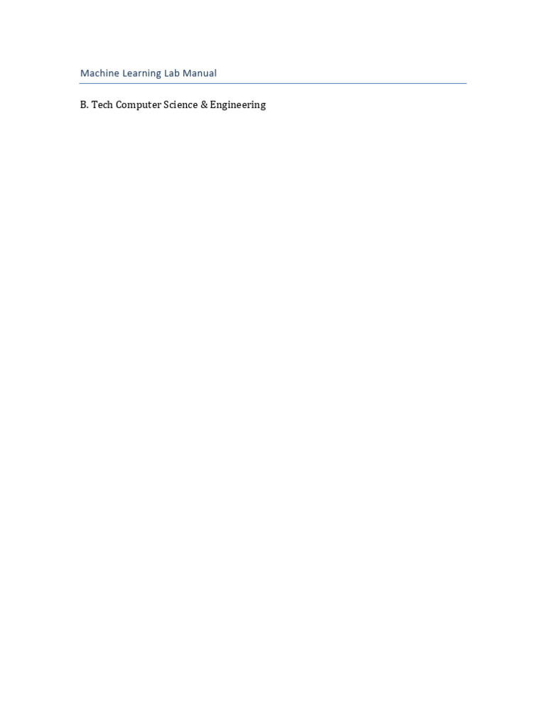 Machine Learning Lab Manual | PDF | Support Vector Machine ...