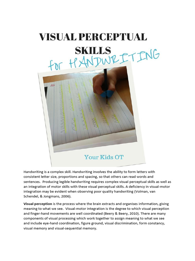 VisualPerception Handwriting | PDF | Memory | Perception