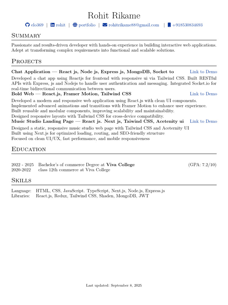 Rohit Rikame (IT CV) | PDF