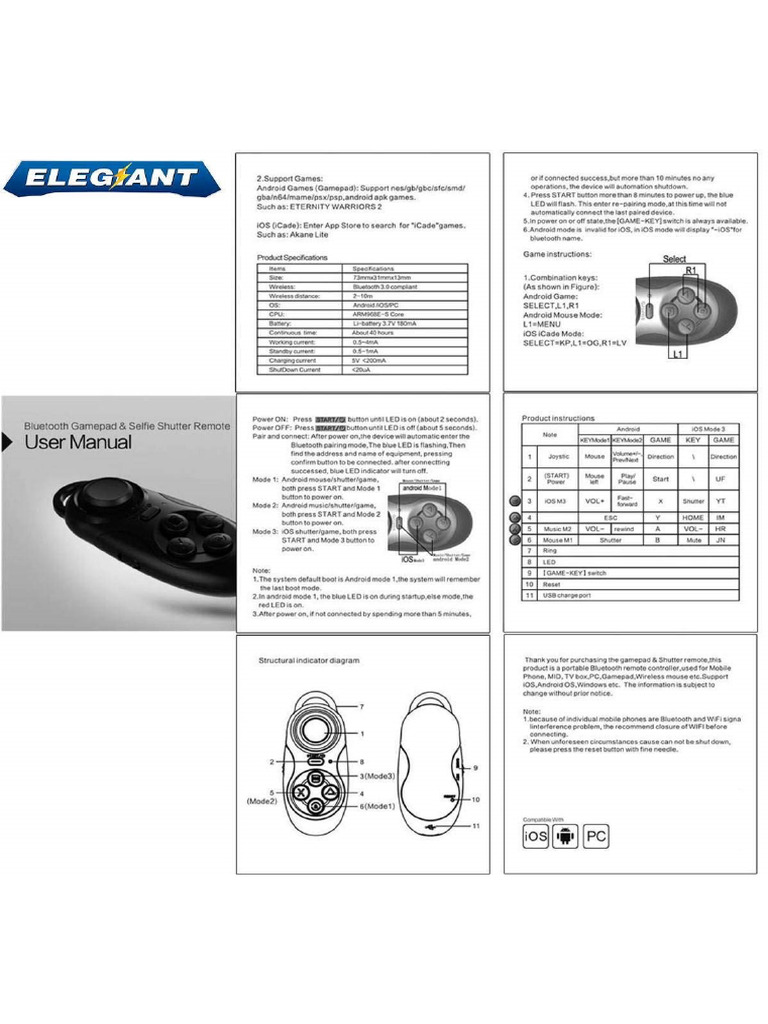 Elegiant Bluetooth | PDF
