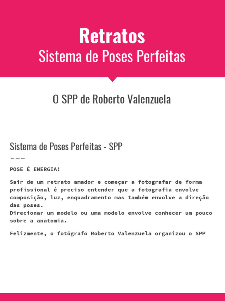 Sistema de Poses Perfeitas em Retratos | PDF