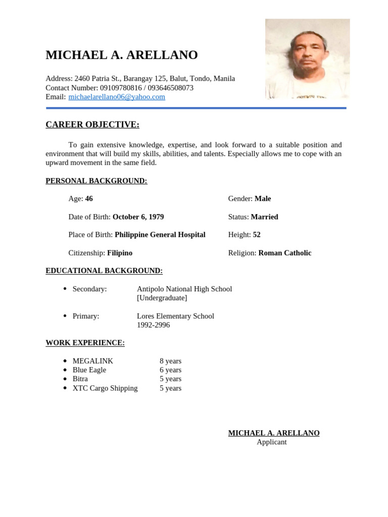 Michael Arellano Resume | PDF