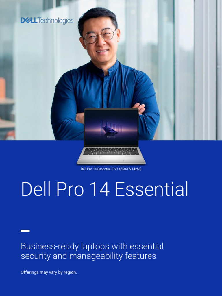 Dell Pro 14 Essential Product Brochure IND | PDF | Bios | Laptop