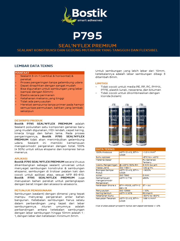 Tds Bostik p795-Seal'n'Flex Premium | PDF