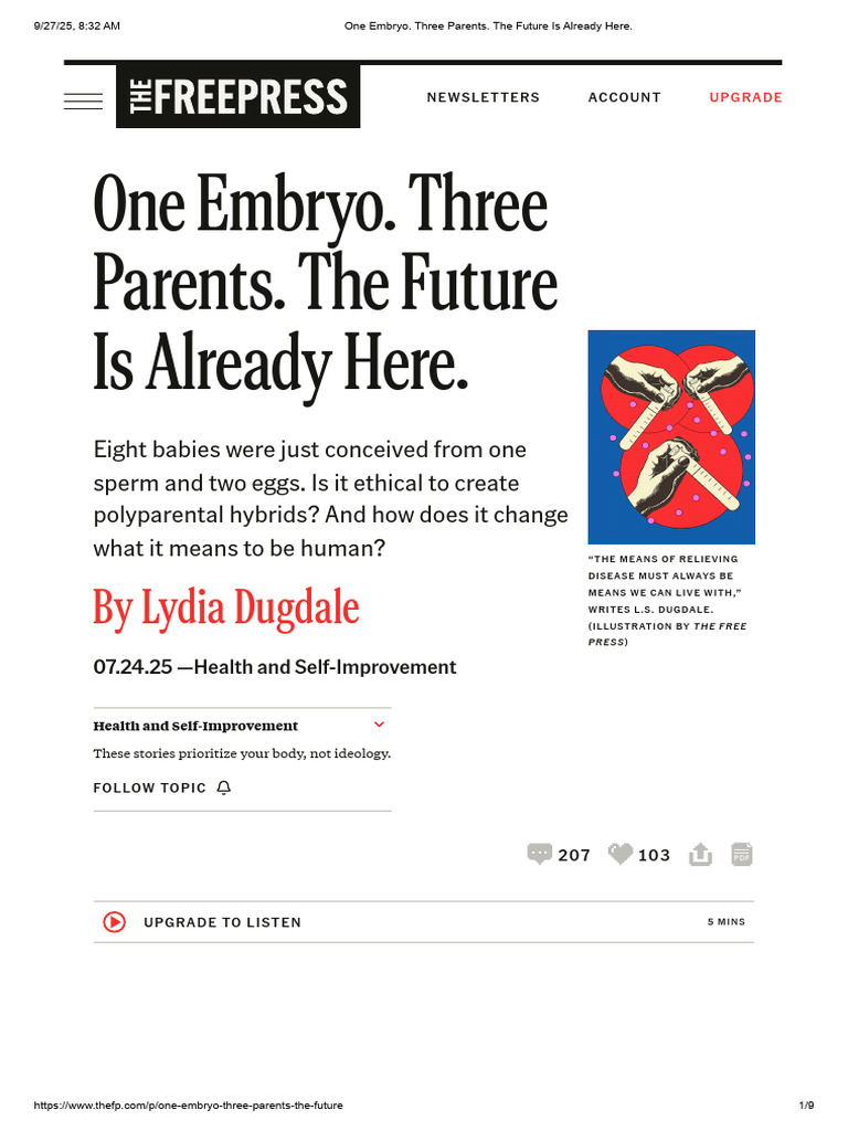One Embryo. Three Parents. The Future Is Already Here | PDF ...